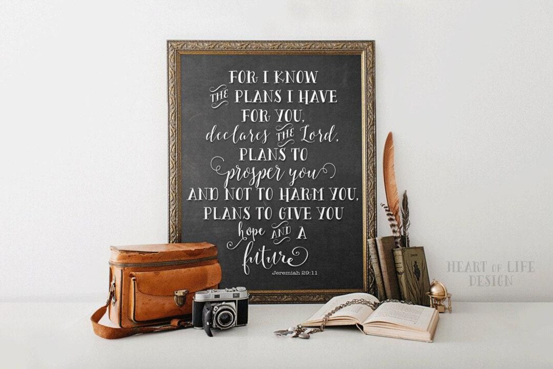 Jeremiah 29:11 Scripture Printable – “for I Know the Plans I Have for ...