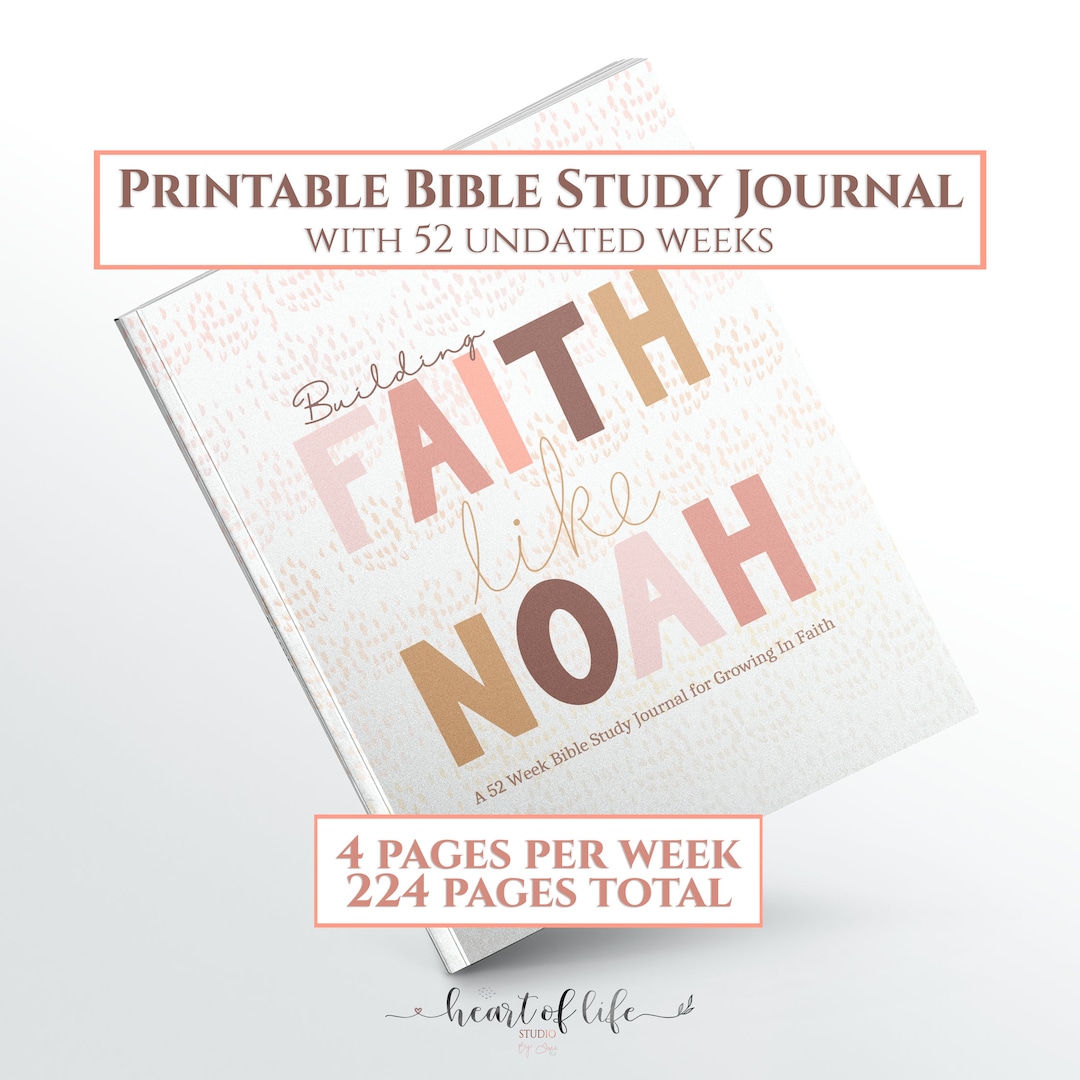 52 Week Undated Printable Bible Study Journal Building Faith - Etsy