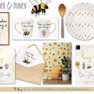 Bee-themed Decor Kit – Printable Wall Art and PNG Clipart for Classroom ...
