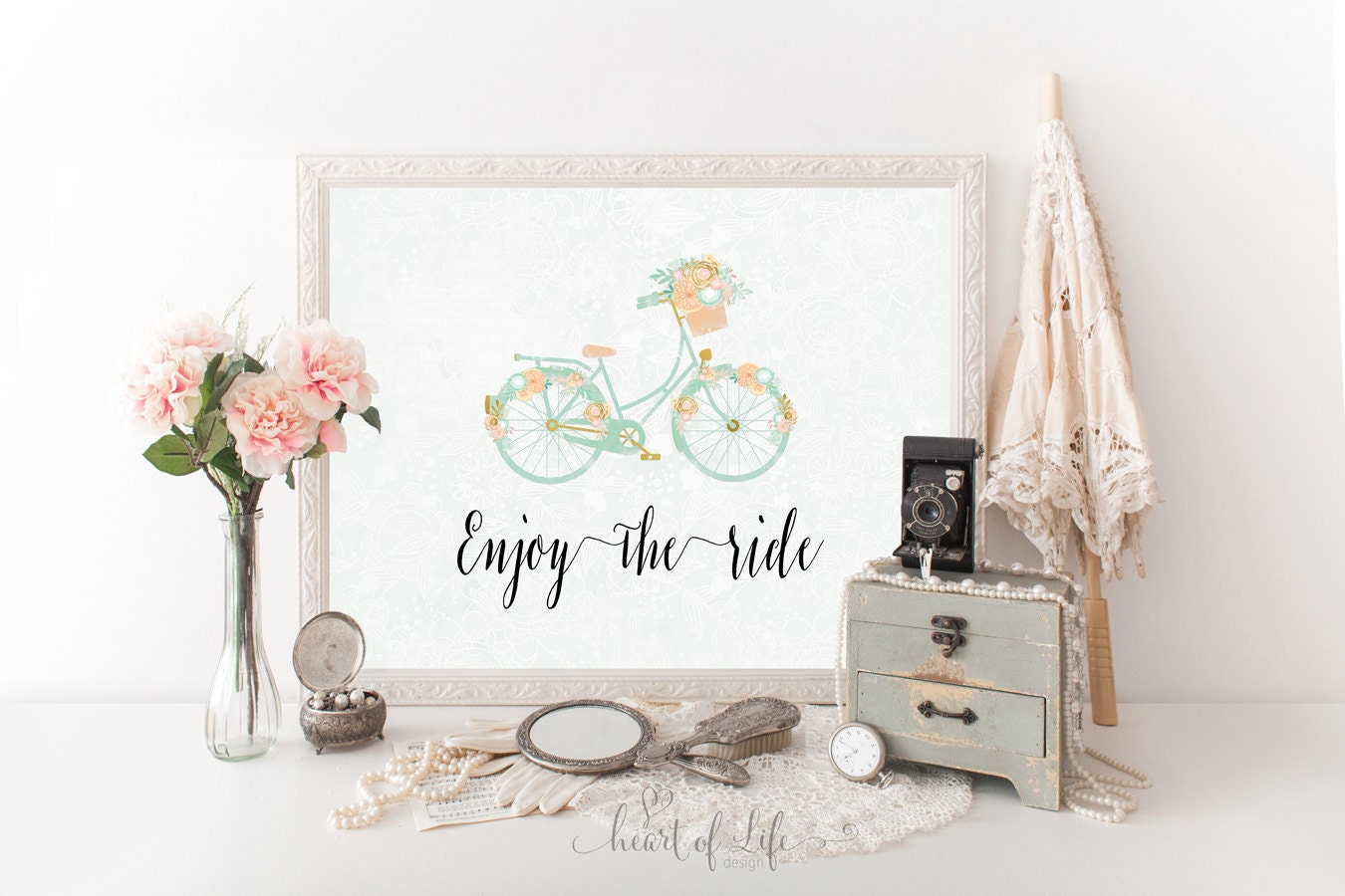 Printable art print Inspirational nursery quote Enjoy the ride | Etsy