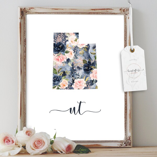 Watercolor State - Etsy