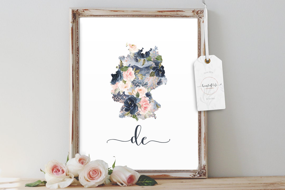 Germany Wall Art Country Printable Abbreviation Print Germany ...