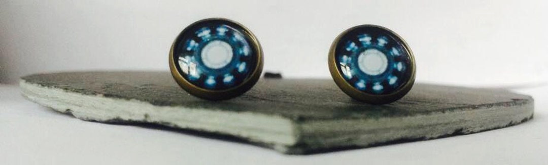 Handmade: Arc Reactor - Studs/clip-ons/cufflinks - 3 FOR 2 OFFER (promo ...