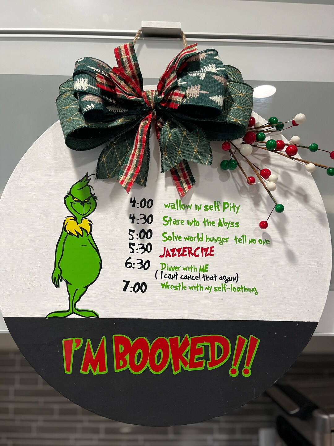 My Day Grinchmas Door Sign Grinch Themed Door Sign Christmas Door Sign ...