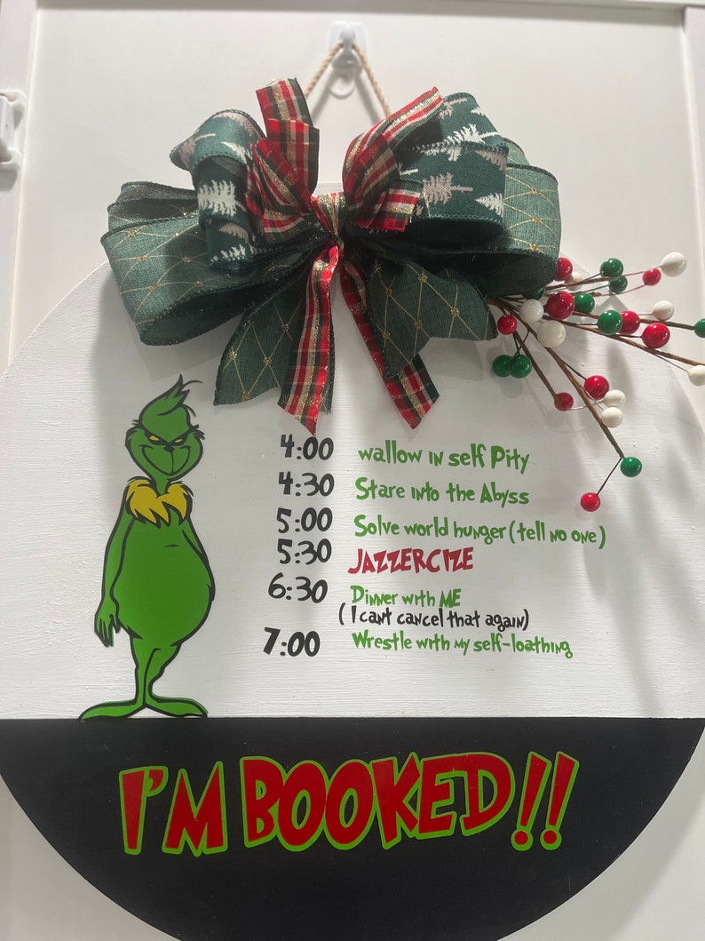 My Day Grinchmas Door Sign Grinch Themed Door Sign Christmas Door Sign ...
