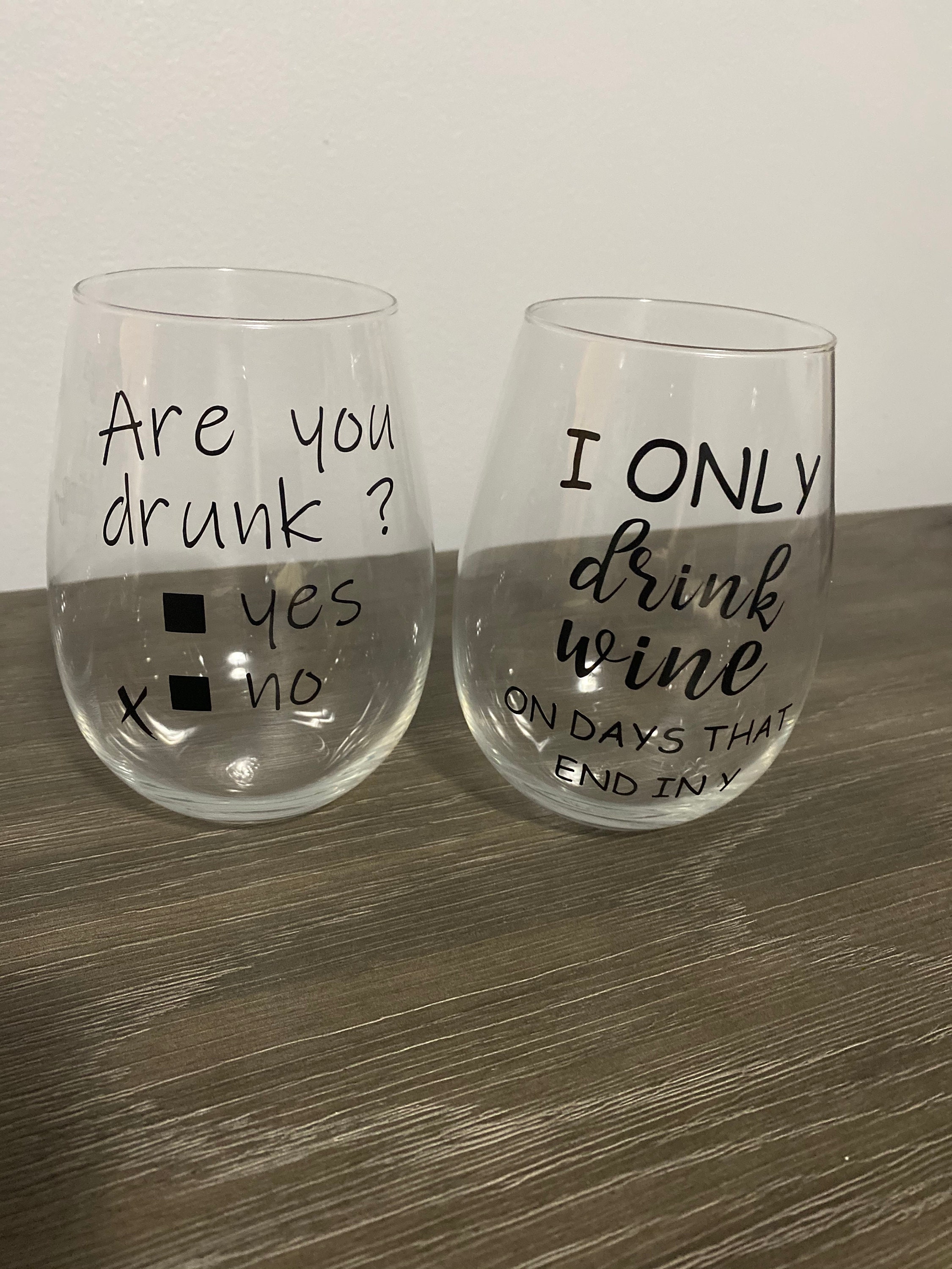 Wine glasses Funny wine glasses Best friends wine glasses | Etsy