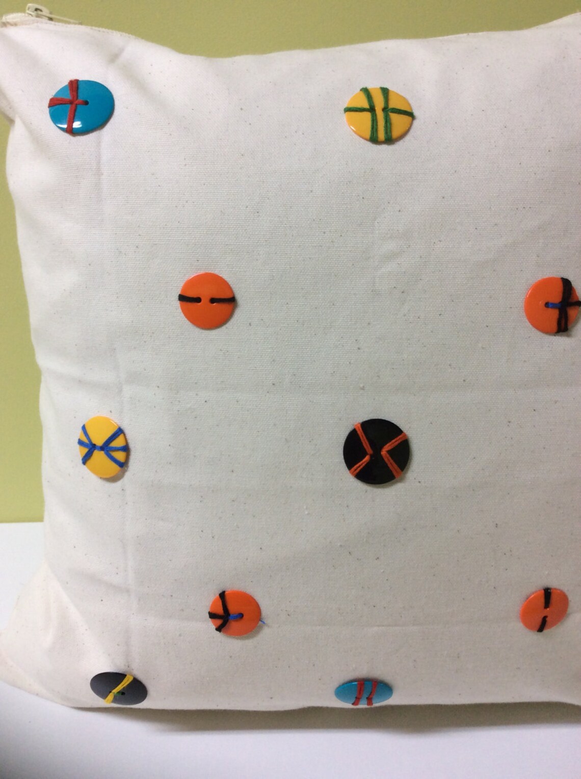 Handmade Decorative Buttons Throw Cushion - Etsy