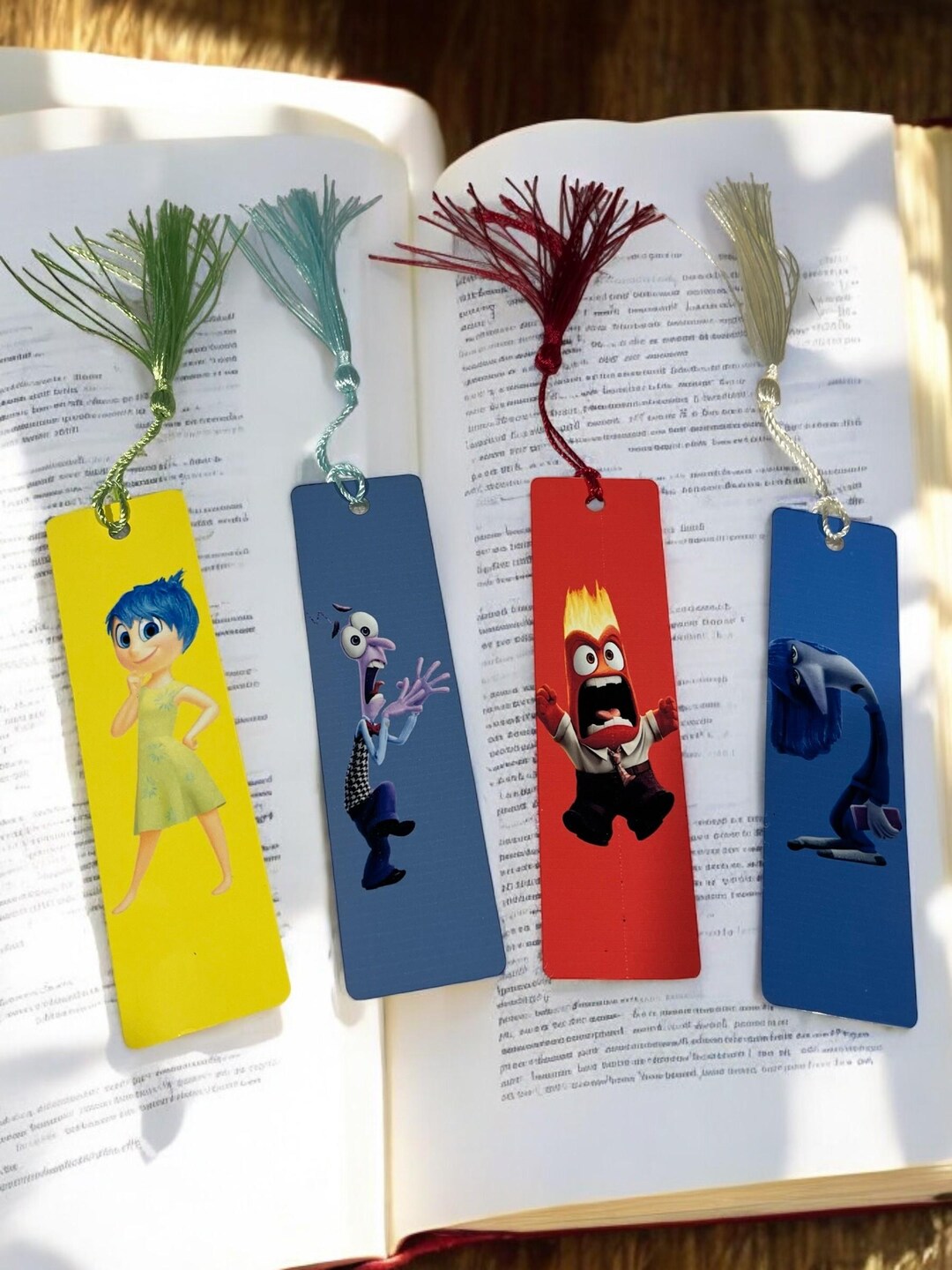 INSIDE OUT 2 Bookmark, Set of 4 Handmade Aluminum Bookmark, Durable ...