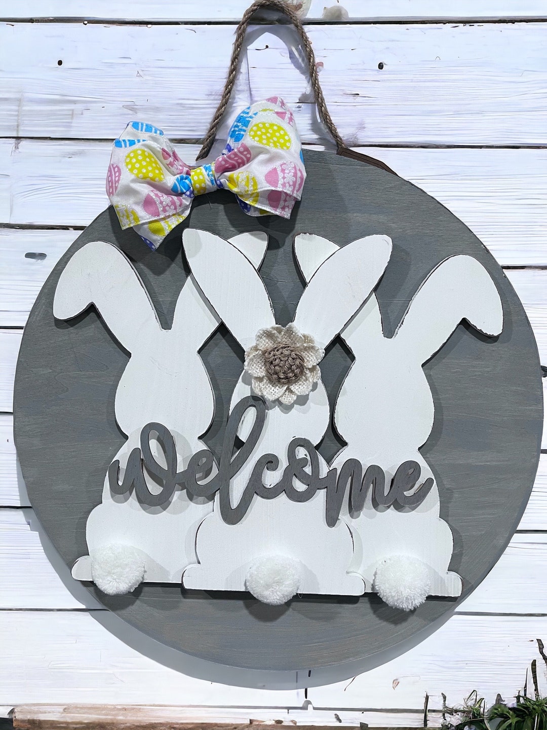 Easter Bunny Door Sign welcome Bunny Themed Door Sign Welcome Bunny ...