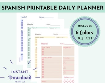 Spanish Day Planner - Etsy