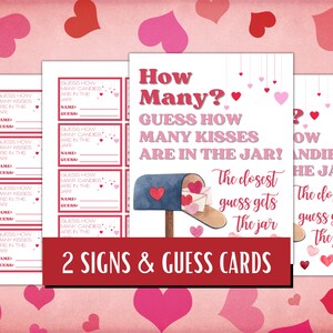 GUESS HOW MANY Kisses Game, Valentine's Day Printable Game, Valentine ...
