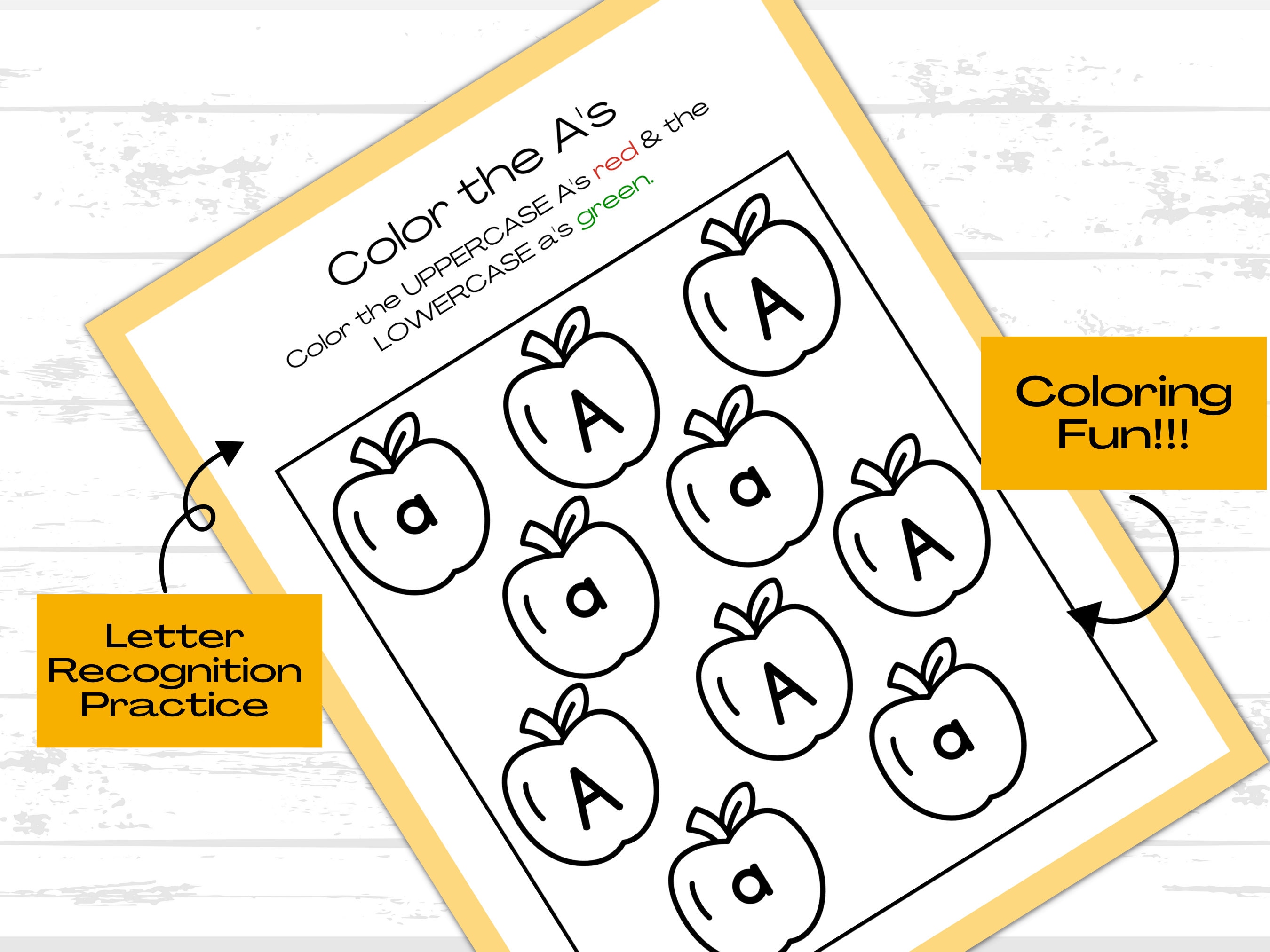 Alphabet Practice Worksheets, Letter Recognition (digital Download) - Etsy