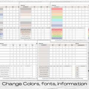 Editable Homeschool Report Card Template: Printable Progress Report ...
