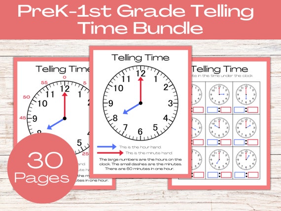 Clocks For Telling Time Math