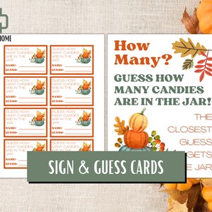 GUESS HOW MANY Candies Game, Printable Fall Games, Fall Guess How Many ...