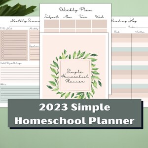 2023 HOMESCHOOL PLANNER PRINTABLE Homeschool Planner - Etsy