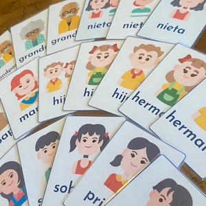Spanish & English Family Flashcards: Bilingual Learning for Kids (PDF ...