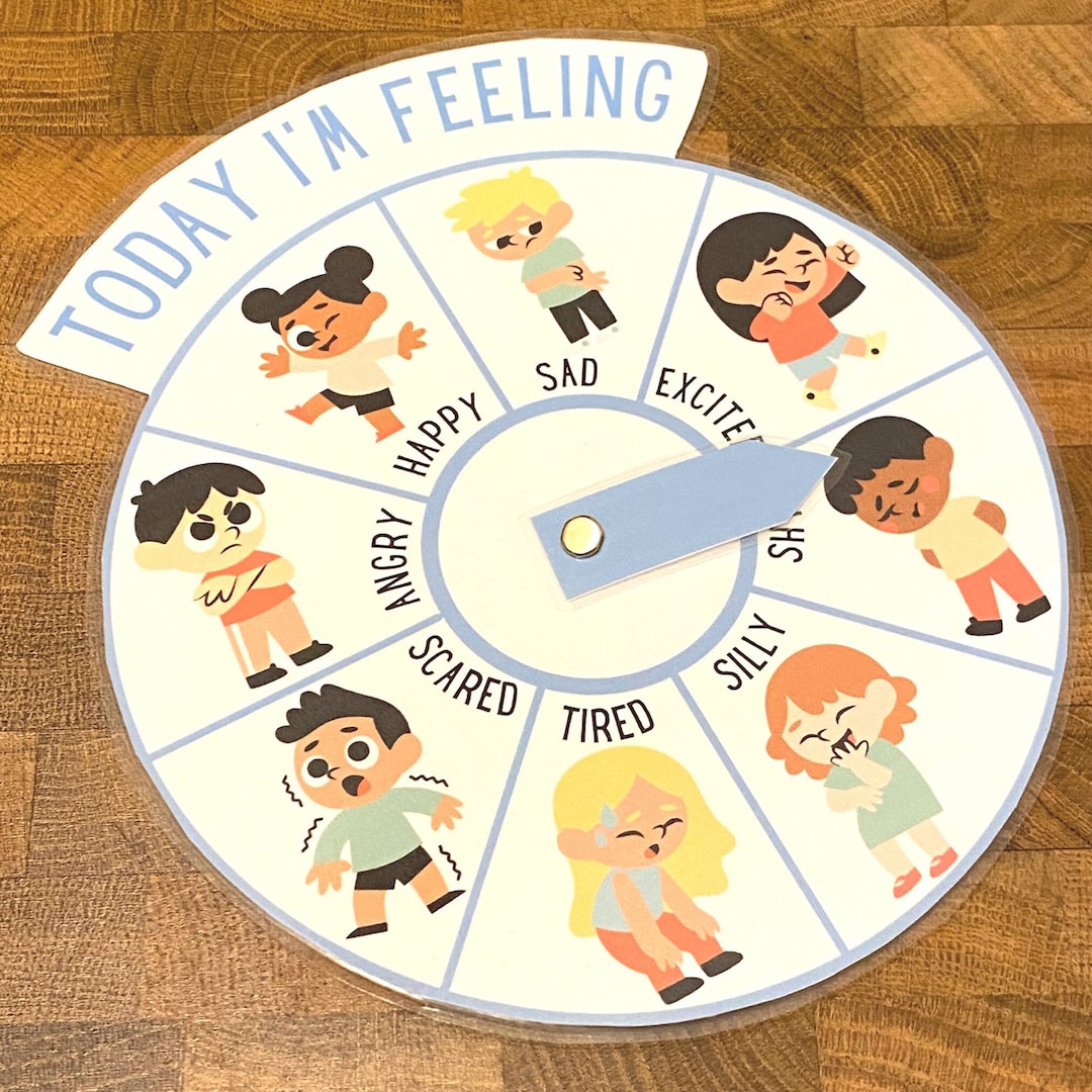 FEELINGS WHEEL PRINTABLE, Feelings Montessori, Feelings Circle Time ...