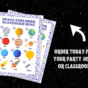 Space Scavenger Hunt: Kids' Indoor Activity (printable PDF) - Etsy