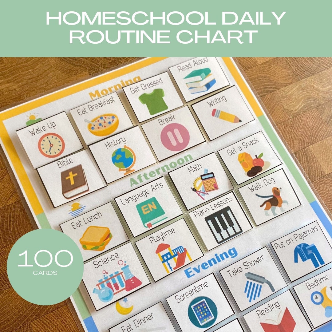 PRINTABLE HOMESCHOOL Schedule,daily Homeschool Schedule, Homeschool ...