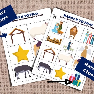 NATIVITY SCAVENGER HUNT, Nativity Kids Activity, Christmas Games ...