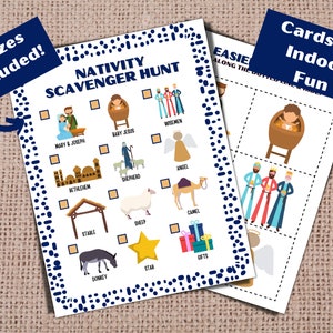 NATIVITY SCAVENGER HUNT, Nativity Kids Activity, Christmas Games ...