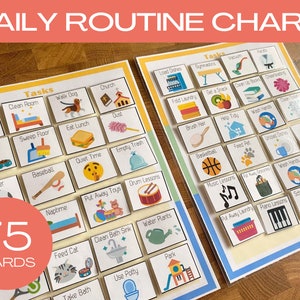 PRINTABLE DAILY Routine,printable Chore Chart, Morning Routine for Kids ...