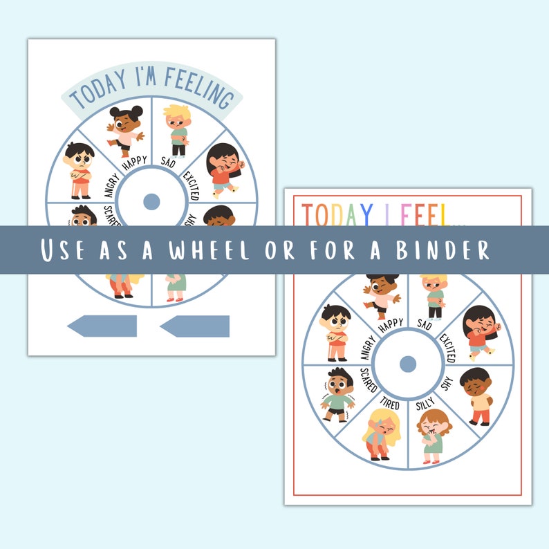 Feelings Wheel Printable: Kids Emotion Learning Activity (PDF Download ...