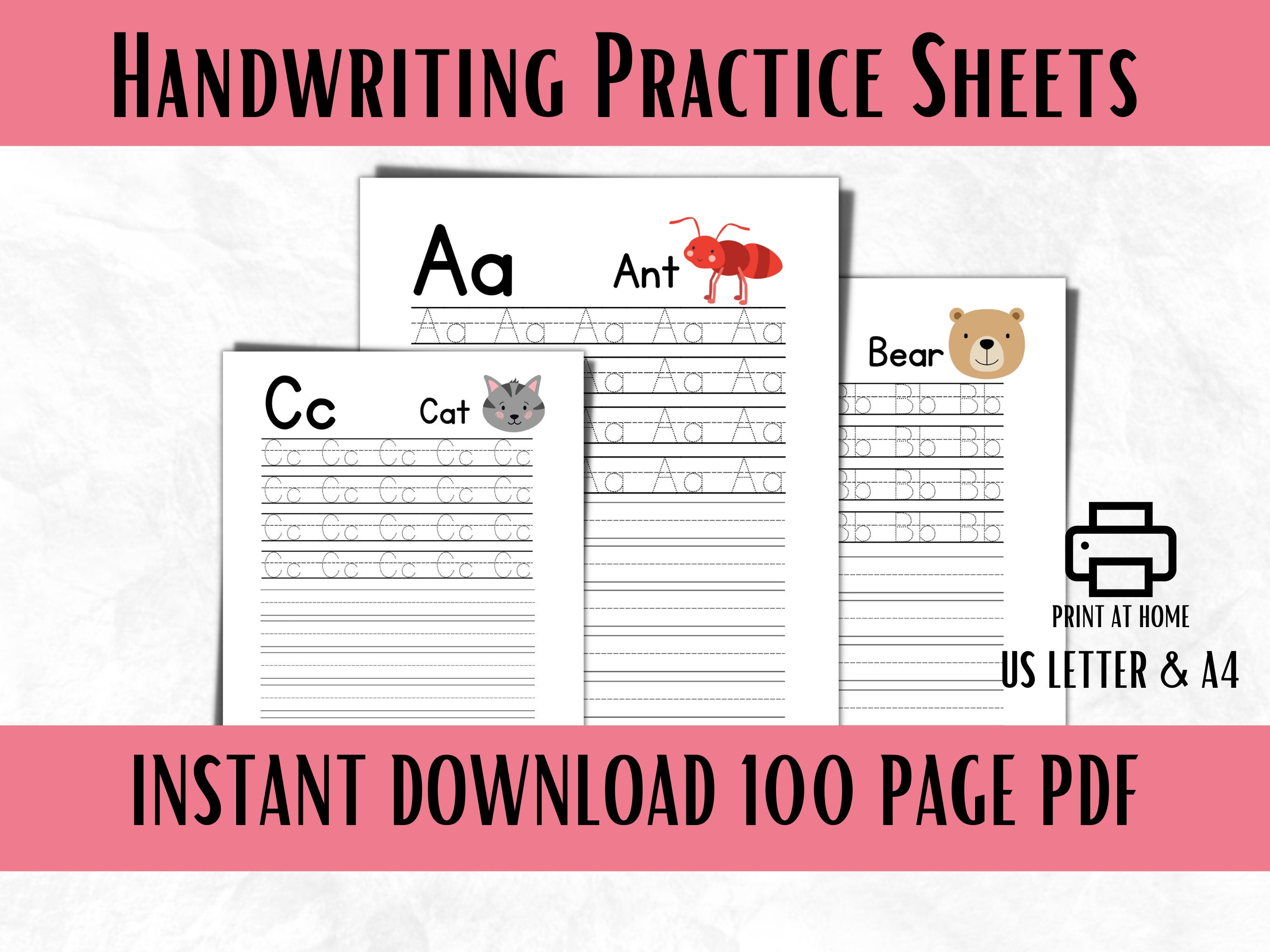 HANDWRITING PRACTICE SHEETS Neat Hand Writing Practice - Etsy