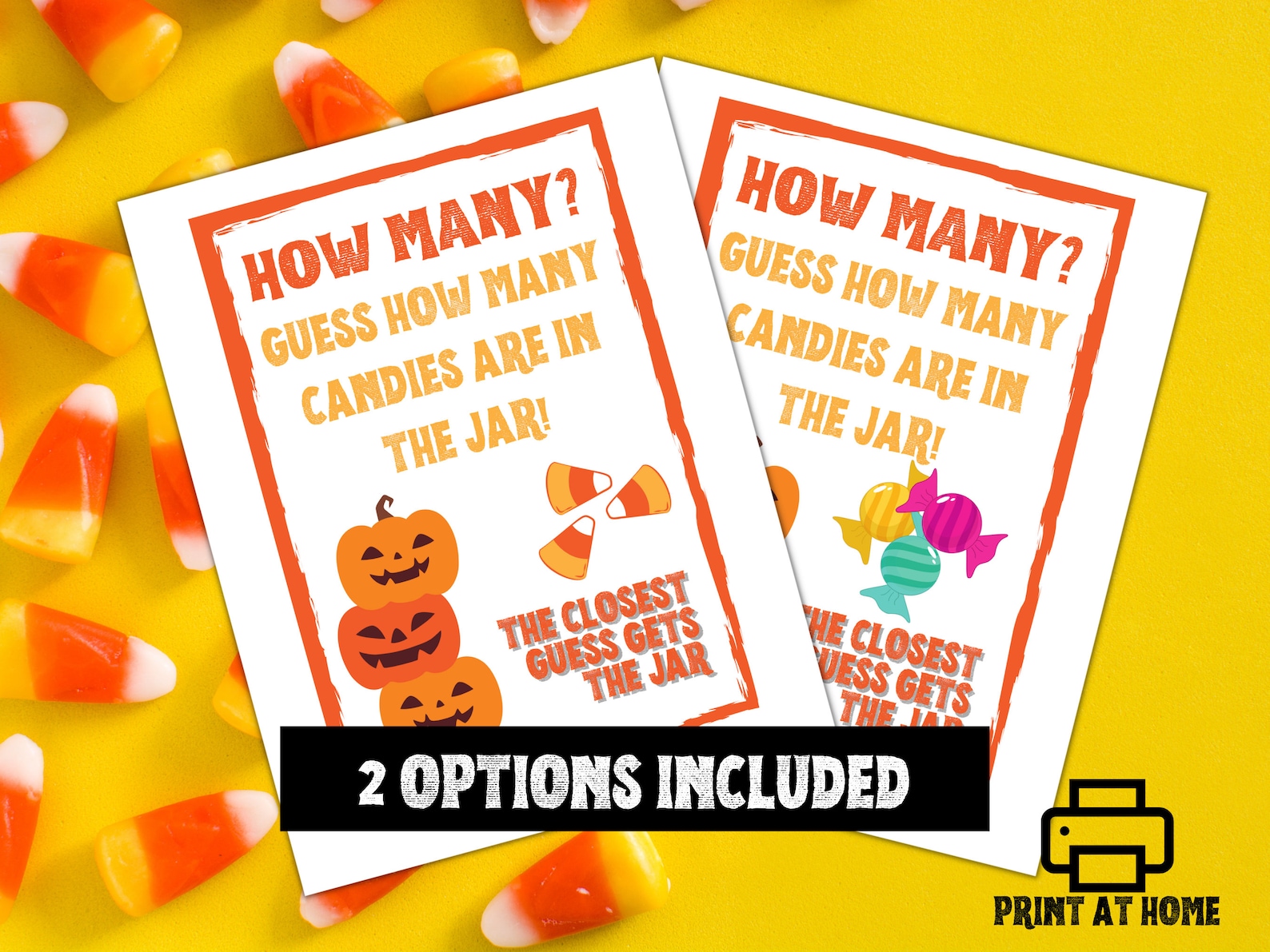 GUESS HOW MANY Candy Corns Game, Printable Halloween Games, Halloween ...