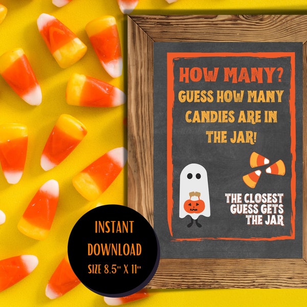 Guess How Many Candy Corn Editable - Etsy Guess How Many Candy Corn Editable - Etsy