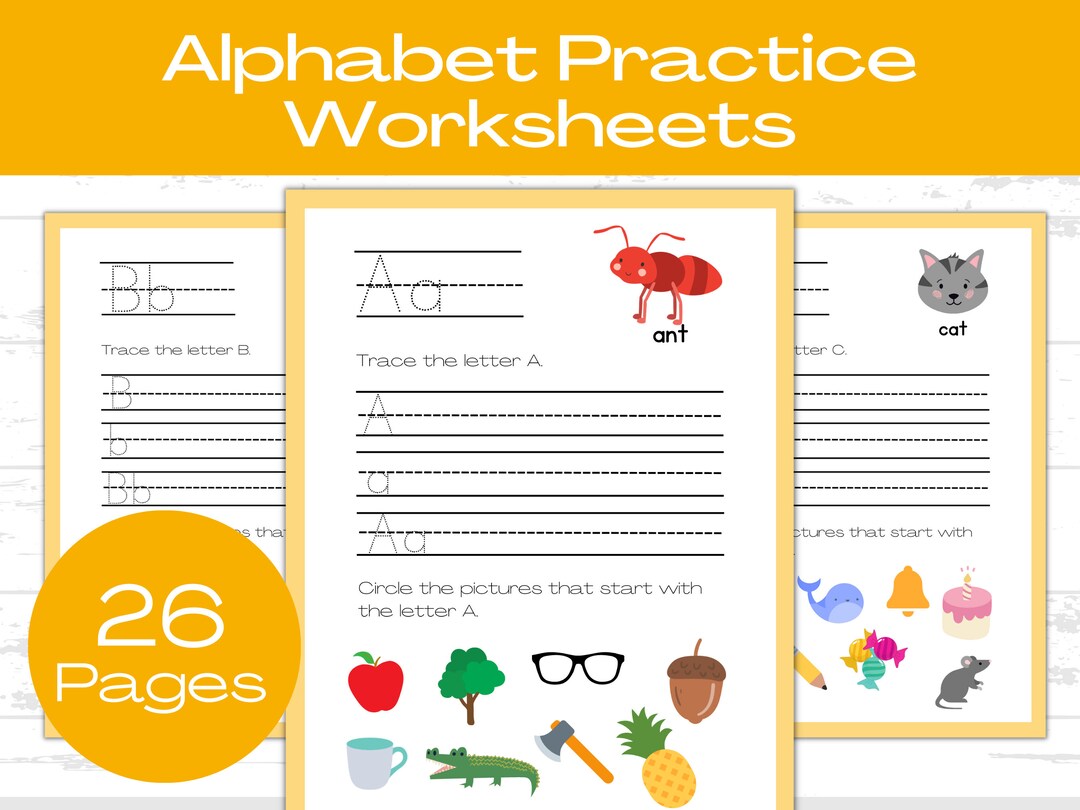PRESCHOOL ALPHABET WORKSHEETS, Kindergarten Worksheets, Letter ...