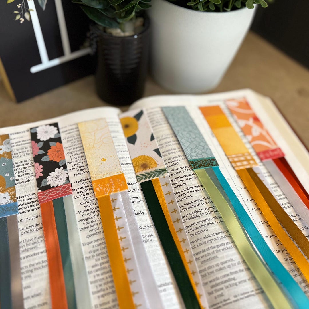 Bible Bookmark Ribbon Set: Christian Scripture Gift, Prayer Accessory ...