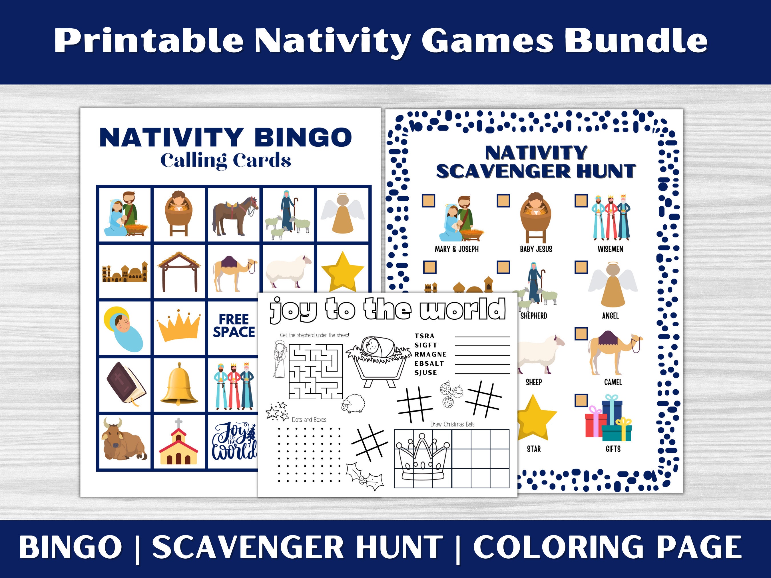 NATIVITY ACTIVITY PRINTABLE Bundle Nativity Kids Activity - Etsy