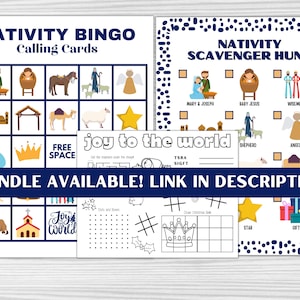 NATIVITY SCAVENGER HUNT, Nativity Kids Activity, Christmas Games ...