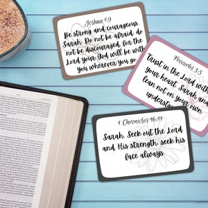 40 PERSONALIZED SCRIPTURE CARDS, Scripture Memorization Cards, Bible ...