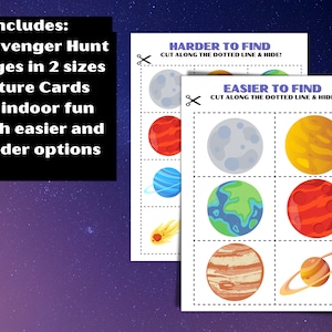 Space Scavenger Hunt: Kids' Indoor Activity (printable PDF) - Etsy
