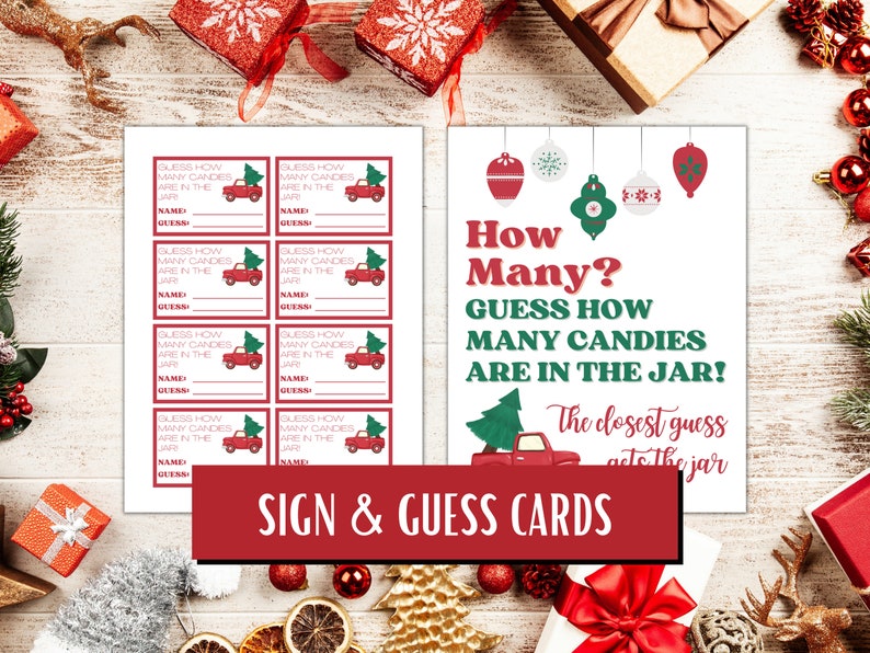 GUESS HOW MANY Candies Game Printable Christmas Games - Etsy