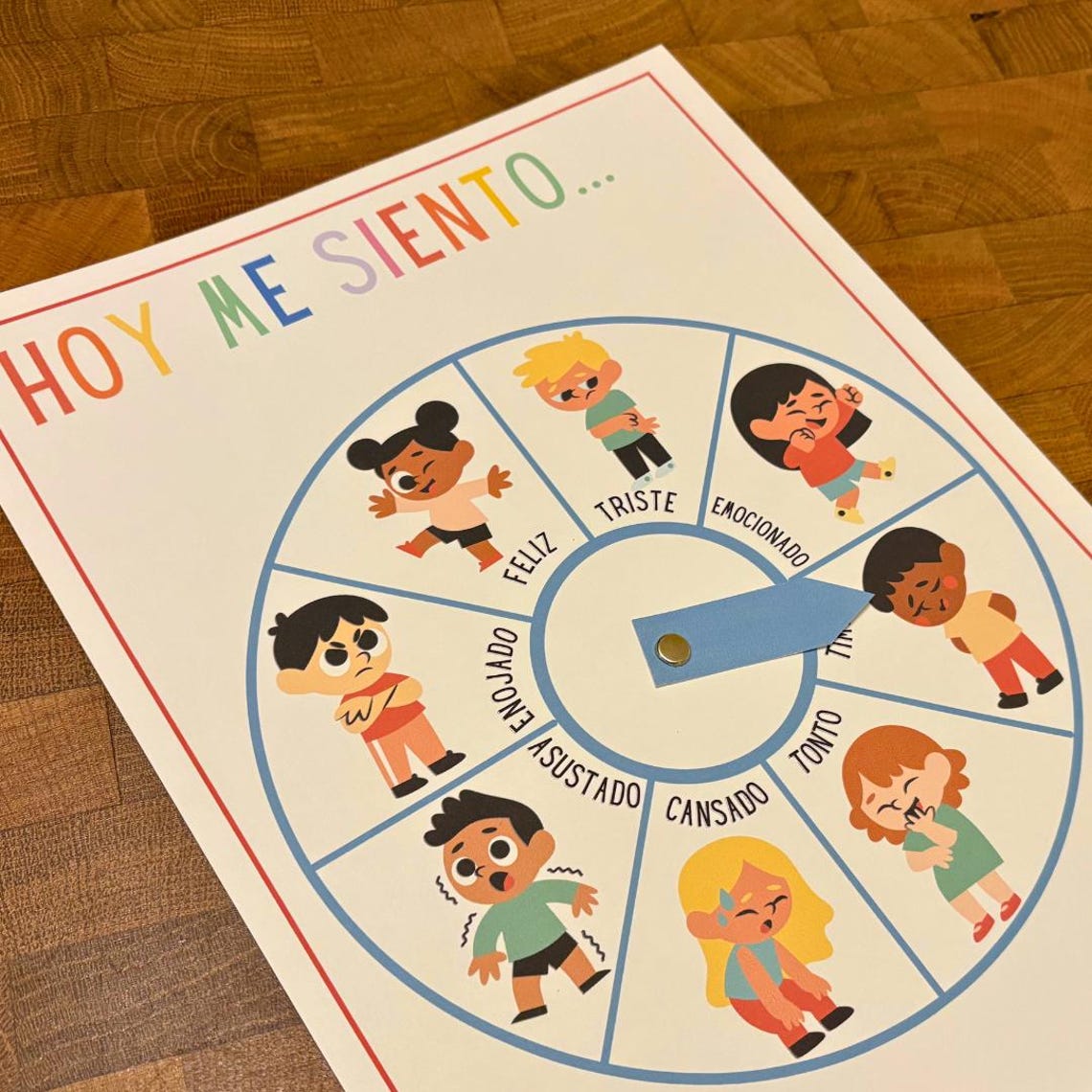 Spanish Feelings Wheel Printable: Kids Emotion Activity (PDF) - Etsy