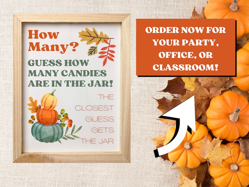 GUESS HOW MANY Candies Game, Printable Fall Games, Fall Guess How Many ...