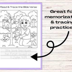 20 BIBLE VERSE COLORING Pages for Kids, Printable Scripture Coloring ...