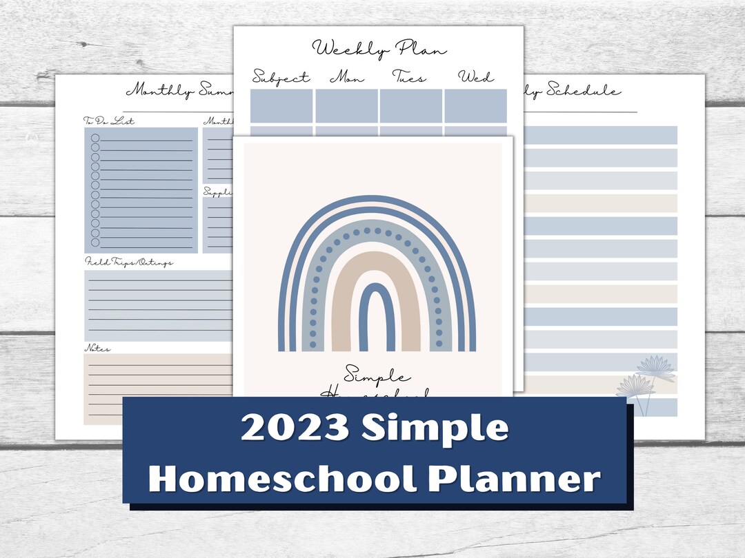 2023 HOMESCHOOL PLANNER PRINTABLE Homeschool Planner - Etsy