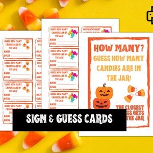 GUESS HOW MANY Candy Corns Game, Printable Halloween Games, Halloween ...