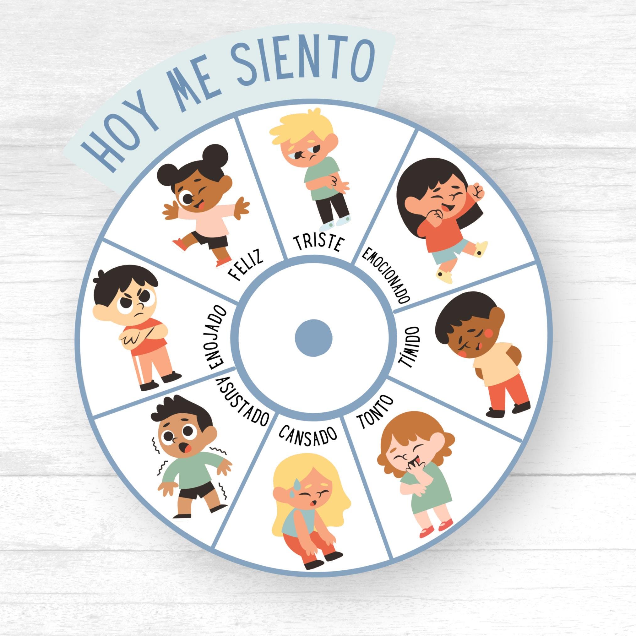 Spanish Feelings Wheel Printable: Kids Emotion Activity (PDF) - Etsy