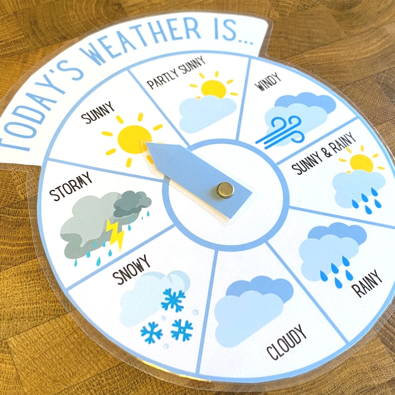 Weather Wheel Printable: Montessori Learning Poster (digital Download ...