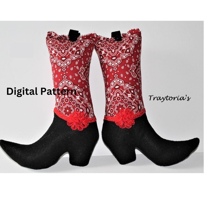 Plush Western Boot PDF Sewing Pattern - Etsy