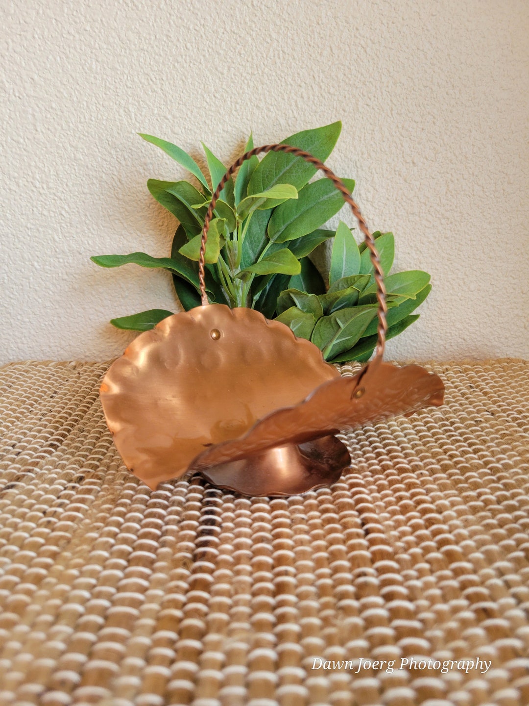 Vintage Gregorian Solid Copper Basket - Etsy