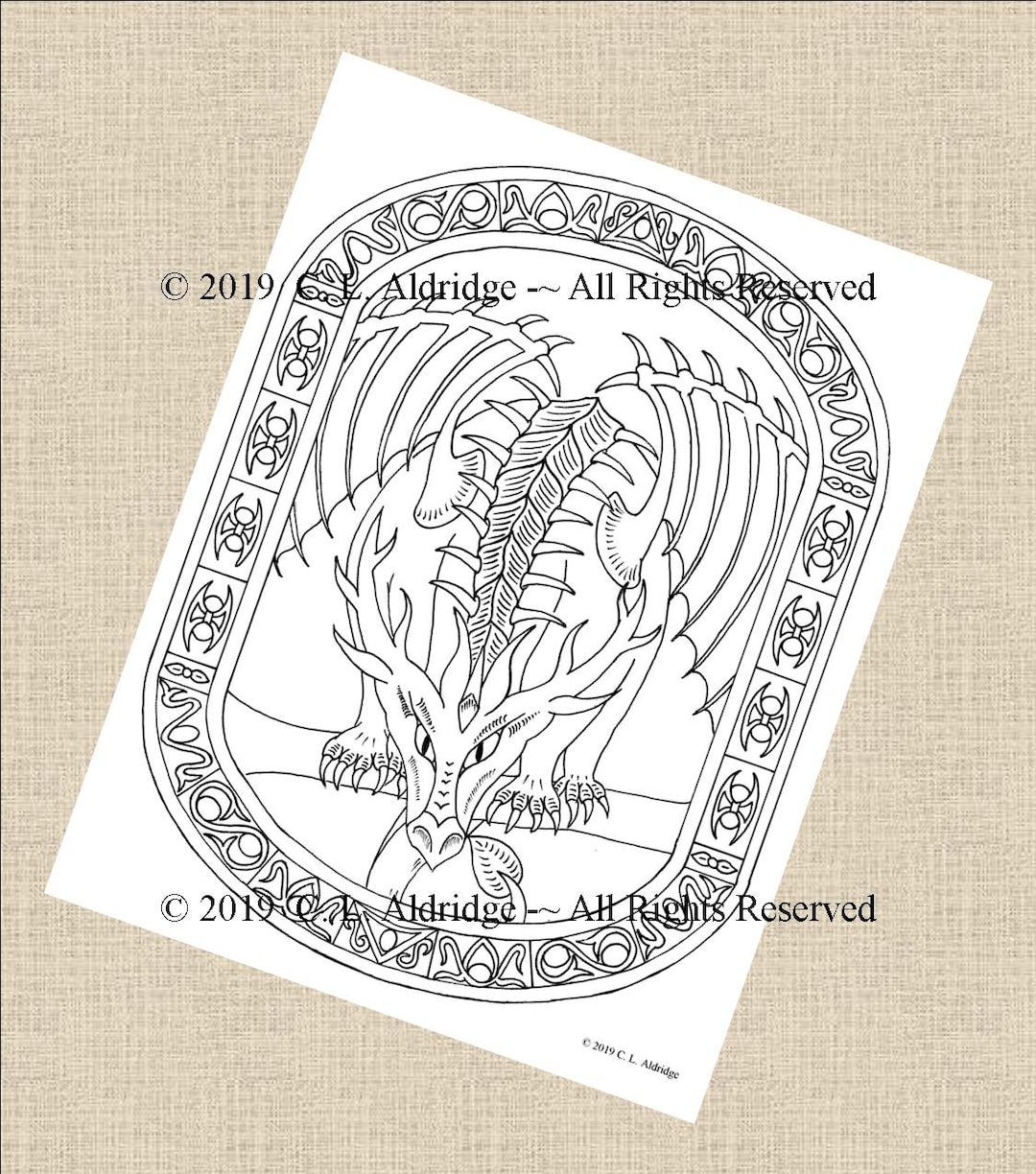 DRAGONS ~ Whatcha Doin'?, Fantasy Art Coloring Page, Hand Drawn ...