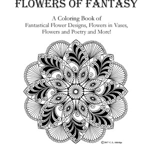 Flowers of Fantasy - A Coloring Book of Fantastical Flower Designs ...