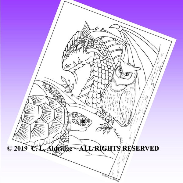 Wisdom Coloring Page - Etsy